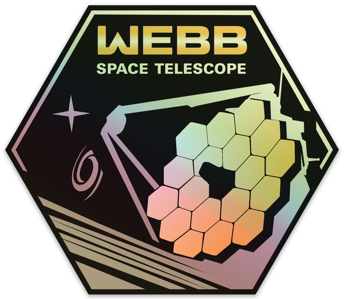 James Webb Space Telescope Hologram Sticker – Mile High Astronomy