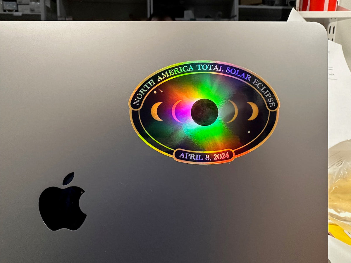 April 8, 2024 Total Solar Eclipse Hologram Sticker – Mile High Astronomy